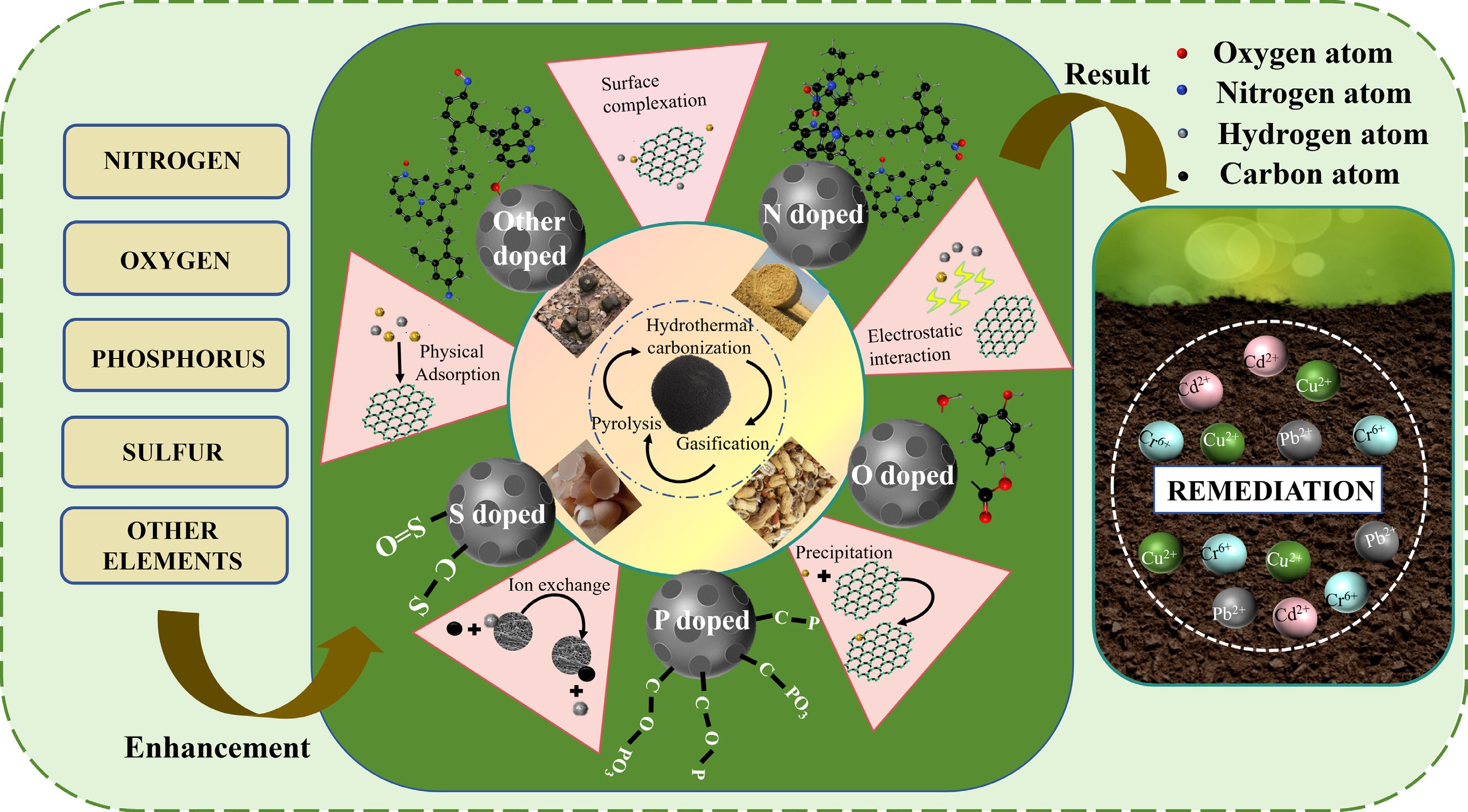 Synthesis, mechanism, and application of element-doped biochar for ...