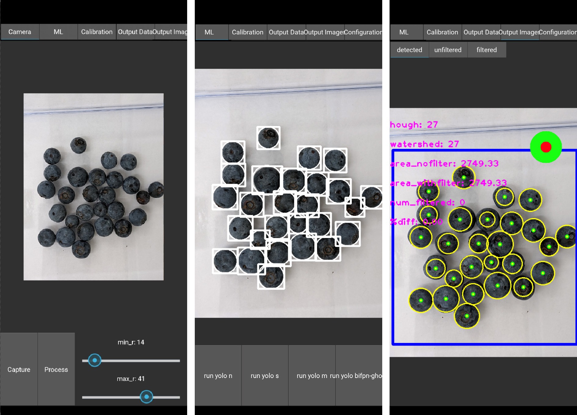 High-throughput phenotyping tools for blueberry count, weight, and size ...