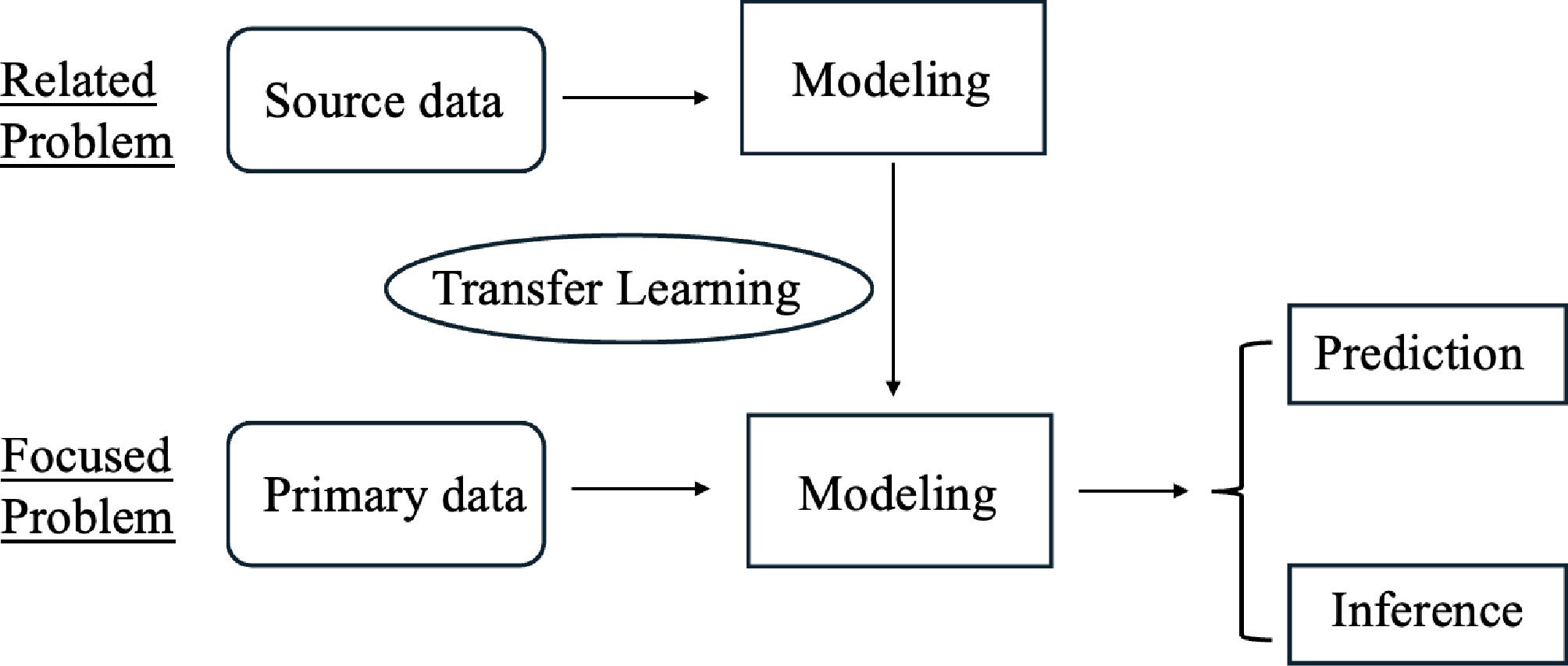Predictive modeling and inference using deep transfer learning in genetic data analysis