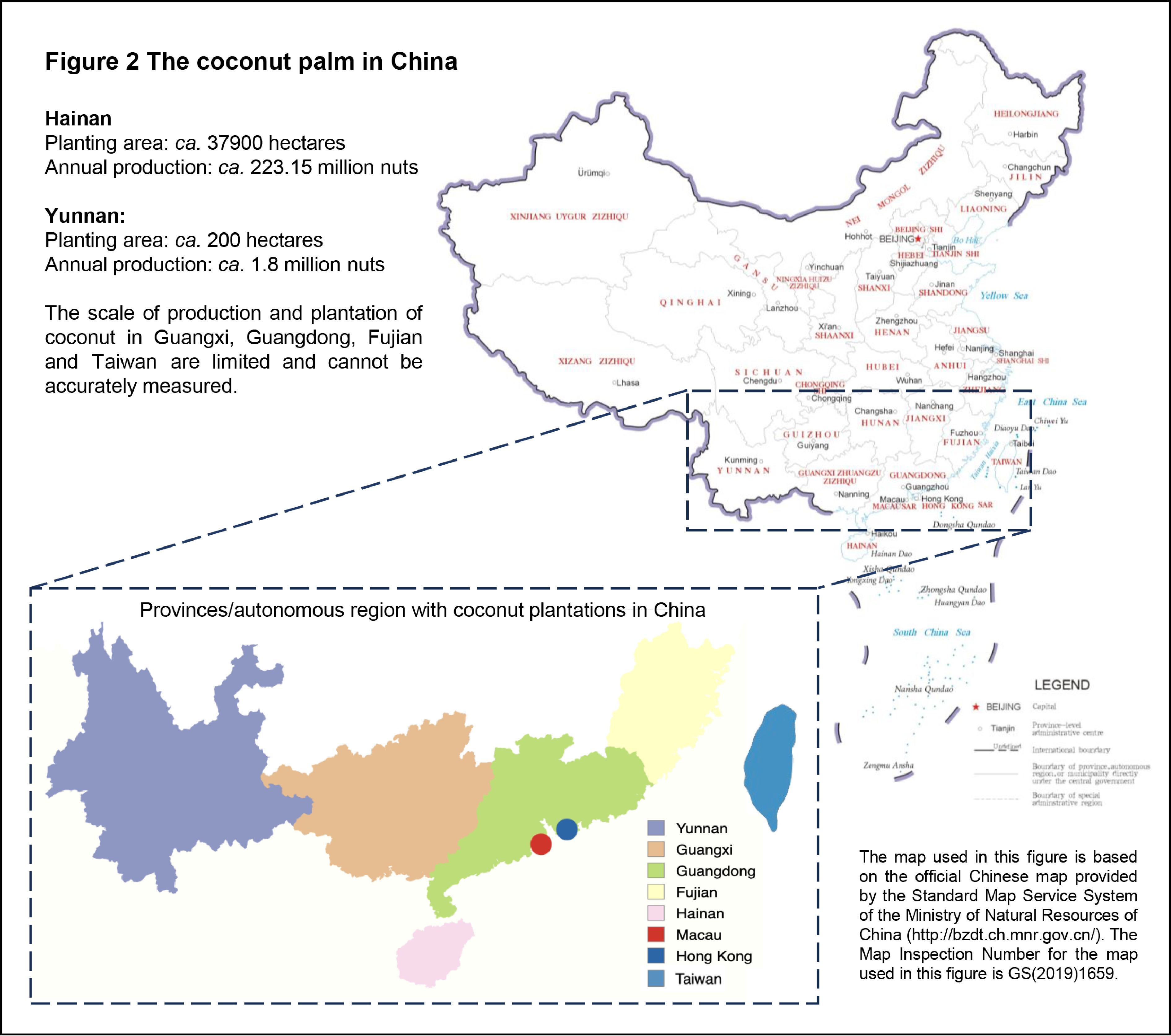 The coconut palm in China distribution, germplasm, and sustainable ...