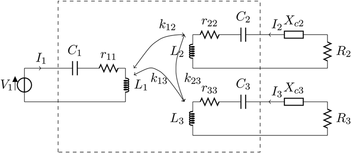Wireless power transfer between one transmitter and two receivers ...
